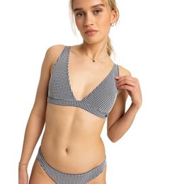 Roxy Damen Triangel-Bikini-Top &raquo;Gingham&laquo; grau XS, Cup B