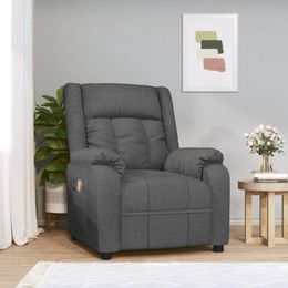 vidaXL Massagesessel Dunkelgrau Stoff