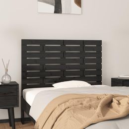 vidaXL Wand-Kopfteil Schwarz 96x3x63 cm Massivholz Kiefer