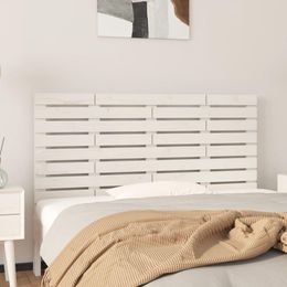 vidaXL Wand-Kopfteil Weiß 146x3x63 cm Massivholz Kiefer