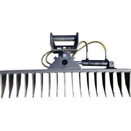 Roderechen MS01 Hydraulisch schwenkbar Wurzelreche Minibagger Breite 100cm