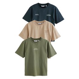next T-Shirt Herren Gr&ouml;&szlig;e 5XL dunkelbeige / navy / dunkelgr&uuml;n / wei&szlig;