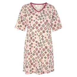 Vivance Dreams by Lascana Damen Nachthemd, rosa-gemustert, Gr&ouml;&szlig;e 48/50