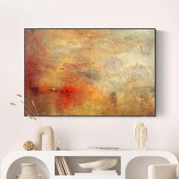 Akustik-Wechselbild Joseph Mallord William Turner - Sonnenuntergang &uuml;ber einem See - Museumsedition