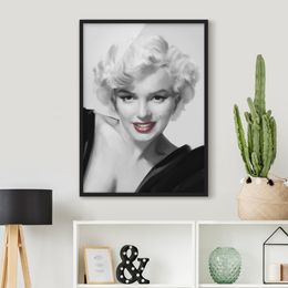 Portrait Bild mit Rahmen Marilyn auf Sofa