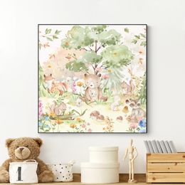 Wechselbild Aquarell Waldtiere