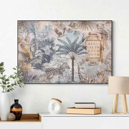 Wechselbild Vintage Collage Landkarte Afrika