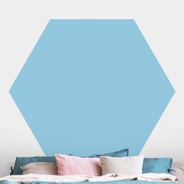 Hexagon Fototapete selbstklebend Pastellblau