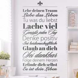 Bilderwelten Wandtattoo Lebe deinen Traum Schlagworte