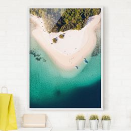 Bild mit Rahmen Feiner Sandstrand