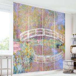 Bilderwelten Schiebegardine Set Claude Monet - Br&uuml;cke Monets Garten