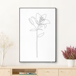 Wechselbild Line Art Blumen - Lilie