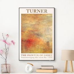 Wechselbild Joseph Mallord William Turner - Sonnenuntergang &uuml;ber einem See - Museumsedition