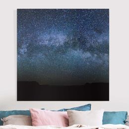 Bilderwelten Leinwandbild Himmel Motiv Kunstdruck schwarz - Leuchten des Sternenhimmels - Himmel XXL Wohnzimmer Schlafzimmer