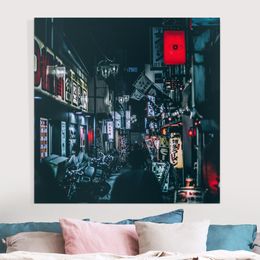 Bilderwelten Leinwandbild Cyberpunk Gasse