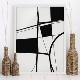 Bilderwelten Bild mit Rahmen originell beige Abstrakt inkl. Rahmung - Abstrakt II - Deko Wohnzimmer Schlafzimmer