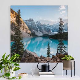 Bilderwelten Leinwandbild Bergsee