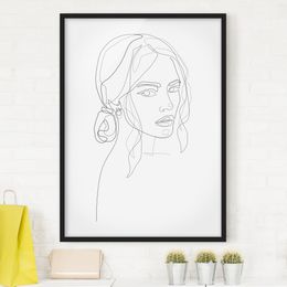 Bilderwelten Bild mit Rahmen Line Art Portraits - Ihr Blick