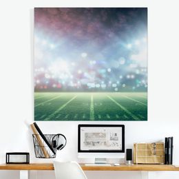 Bilderwelten Leinwandbild Sportplatz Scheinwerferlicht