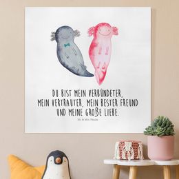 Bilderwelten Leinwandbild Mr. & Mrs. Panda - Axolotl - Gro&szlig;e Liebe