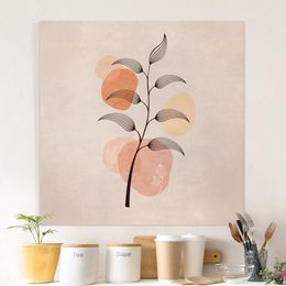 Leinwandbild Boho Bl&auml;tter III