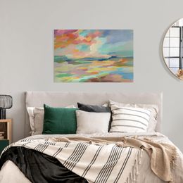 Bilderwelten Leinwandbild Natur Abstrakt Kunstdruck bunt - Herrlicher Sommer - Landschaft XXL Wohnzimmer Schlafzimmer