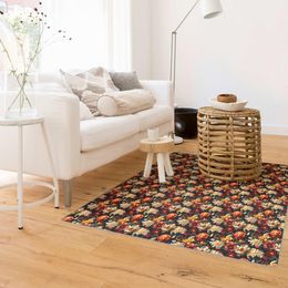 Bilderwelten Teppich Opulent Barockes Blumenbouquet