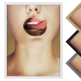 Muster & Textur Bild mit Rahmen Chocolate