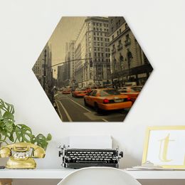 Bilderwelten Hexagon-Alu-Dibond Bild New York, New York!
