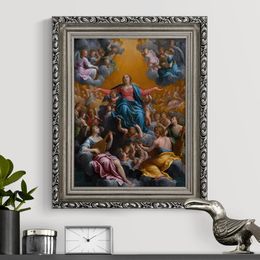 Bilderwelten Leinwandbild mit Barockrahmen Guido Reni - Himmelfahrt Mariens