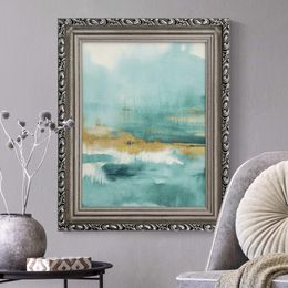 Gerahmtes Leinwandbild Blauer Safran