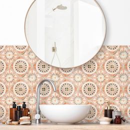 Wandverkleidung Bad Vintage Fliesen Apricot