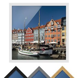 Architektur & Skyline Bild mit Rahmen Hafen in Kopenhagen