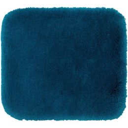 G&ouml;zze Badematte &raquo;&raquo;DELUXE&laquo;&laquo; rutschhemmend beschichtet fu&szlig;bodenheizungsgeeignet mit extra hohem Flor blau Polyester