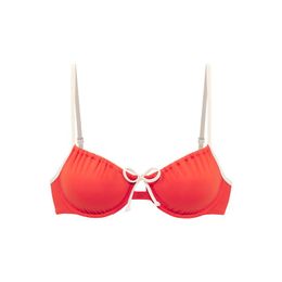 Copenhagen Studios Bügel-Bikini-Top »Emma« mit Kontrastdetails blutorange 38 - Cup C Cup C 38 Bügel-Top mit Kontrastdetails