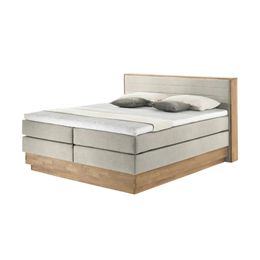 U.N.O uno Massivholz-Boxspringbett mit Bettkasten Morgan beige Maße (cm): B: 204 H: 113 Betten > Betten nach Art > Boxspringbetten » DeinBett