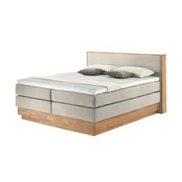 U.N.O uno Massivholz-Boxspringbett mit Bettkasten Morgan beige Maße (cm): B: 204 H: 113 Betten > Betten nach Art > Boxspringbetten » DeinBett