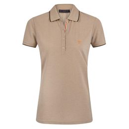 Felix Hardy Poloshirt Damen Größe S beige / orange / schwarz