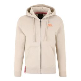 Alpha Industries Zip-Up Hoodie male Beige size L