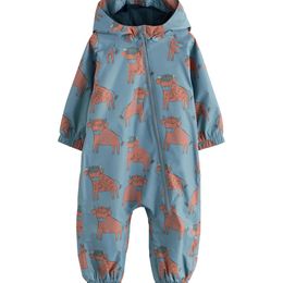 next Overall Jungen Gr&ouml;&szlig;e 98 taubenblau / dunkelorange