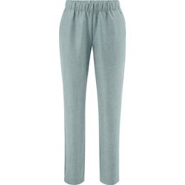 Damen Schlupfhose in Leinen-Optik jade-meliert, Größe 50
