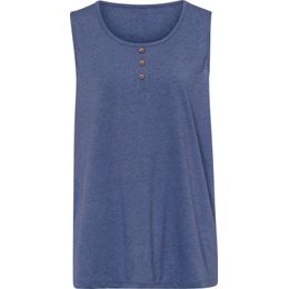 Damen Longtop in A-Form royalblau-meliert, Größe 40