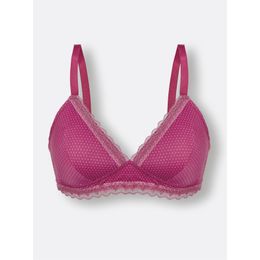 w&auml;schepur w&auml;schepur Damen Schalen-BH ohne B&uuml;gel, magenta-bedruckt, Gr&ouml;&szlig;e 100B