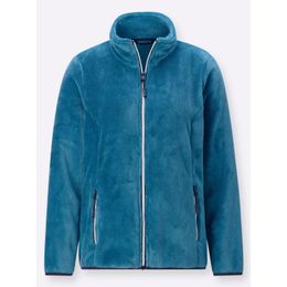 WITT Damen Fleecejacke mit Rei&szlig;verschluss-Taschen, topas, Gr&ouml;&szlig;e 38