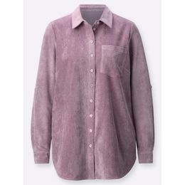 WITT Damen Longbluse mit krempelbaren &Auml;rmeln, mauve, Gr&ouml;&szlig;e 46