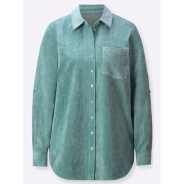 WITT Damen Longbluse mit krempelbaren &Auml;rmeln, salbei, Gr&ouml;&szlig;e 52