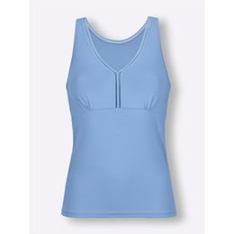 w&auml;schepur w&auml;schepur Damen BH-Hemd mit elastischem Zierband, himmelblau, Gr&ouml;&szlig;e 42