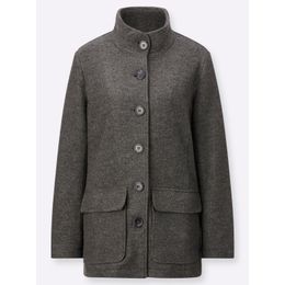WITT Damen Wolljacke in langlebiger, pflegeleichter Qualit&auml;t, anthrazit-meliert, Gr&ouml;&szlig;e 40