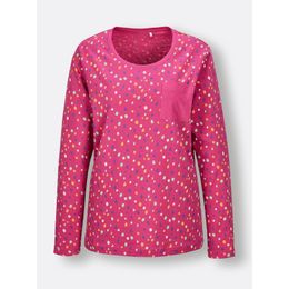 w&auml;schepur w&auml;schepur Damen Schlafanzug-Shirt, fuchsia-bedruckt, Gr&ouml;&szlig;e 36/38