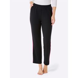 feel good Damen Hosen, schwarz + fuchsia, Gr&ouml;&szlig;e 18/19